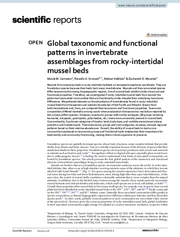 (PDF) Global taxonomic and functional patterns in invertebrate ...