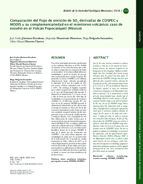 (PDF) Comparison of SO 2 emission flow derived from COSPEC and MODIS ...