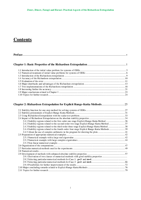 Pdf Richardson Extrapolation Istvan Farago 
