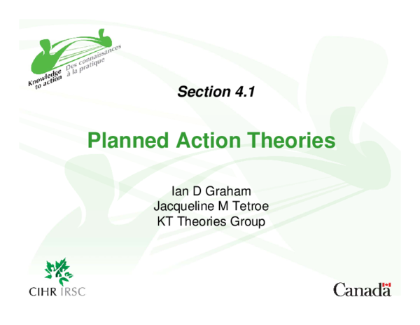 (PDF) Planned action theories