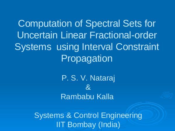 (PDF) Computation of spectral sets for uncertain linear fractional-order systems
