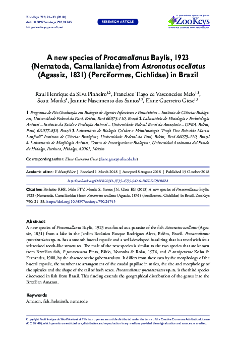 (PDF) {"__content__"=>"A new species of Baylis, 1923 (Nematoda ...