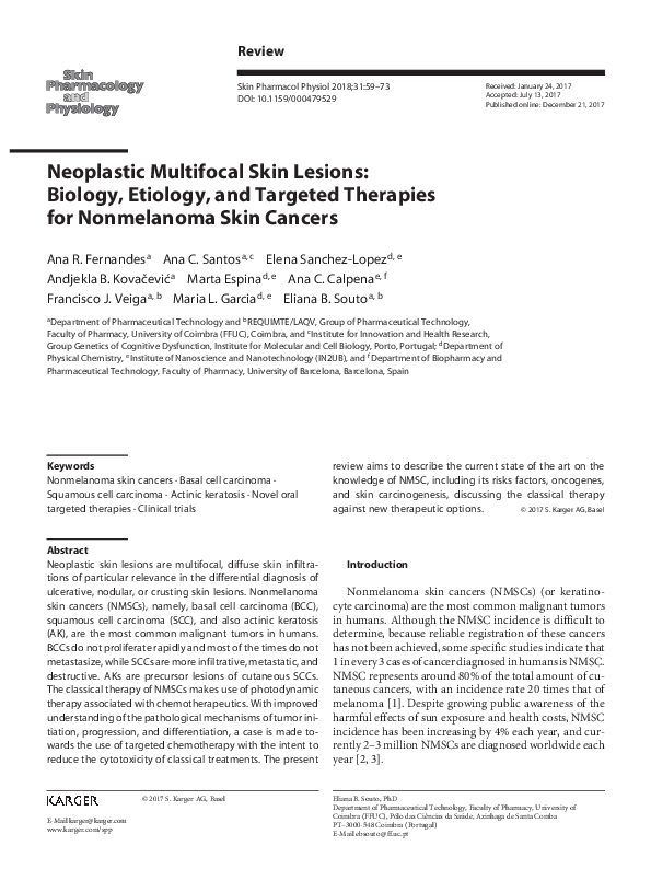 (PDF) Neoplastic Multifocal Skin Lesions: Biology, Etiology, and ...