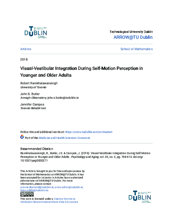 (PDF) Visual-vestibular integration during self-motion perception in ...
