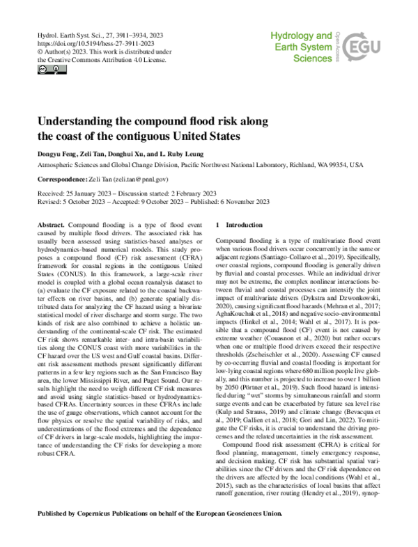 (PDF) Understanding the Compound Flood Risk along the Coast of the ...