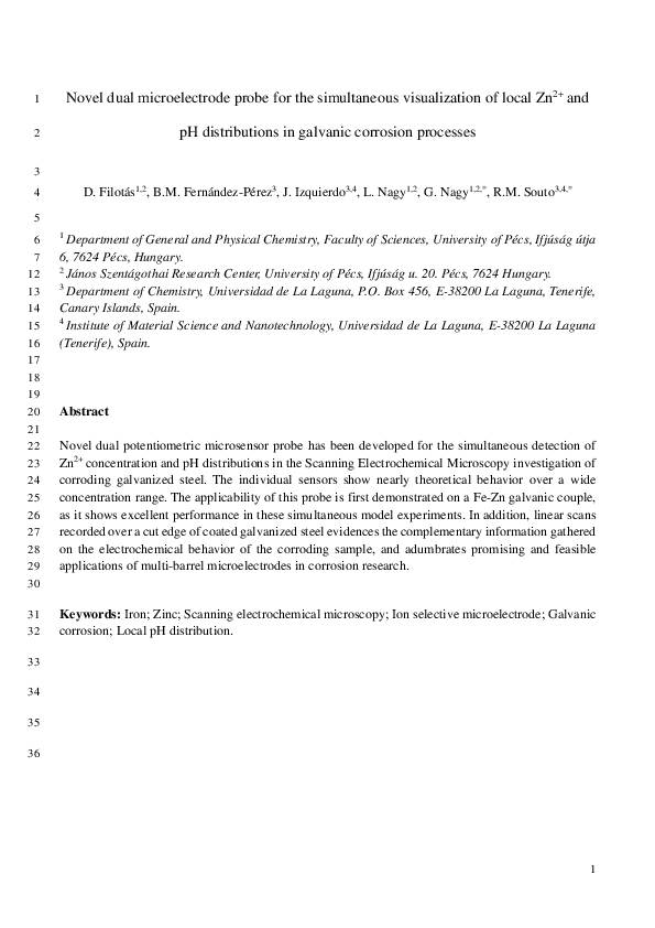 (PDF) Novel dual microelectrode probe for the simultaneous visualization of local Zn2+ and pH ...