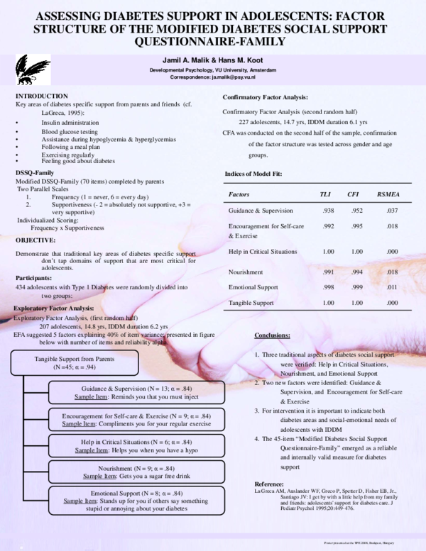 (PDF) Assessing diabetes support in adolescents: factor structure of ...