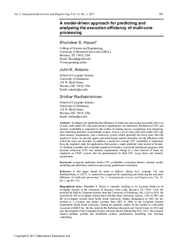 Pdf A Model Driven Approach For Predicting And Analysing The