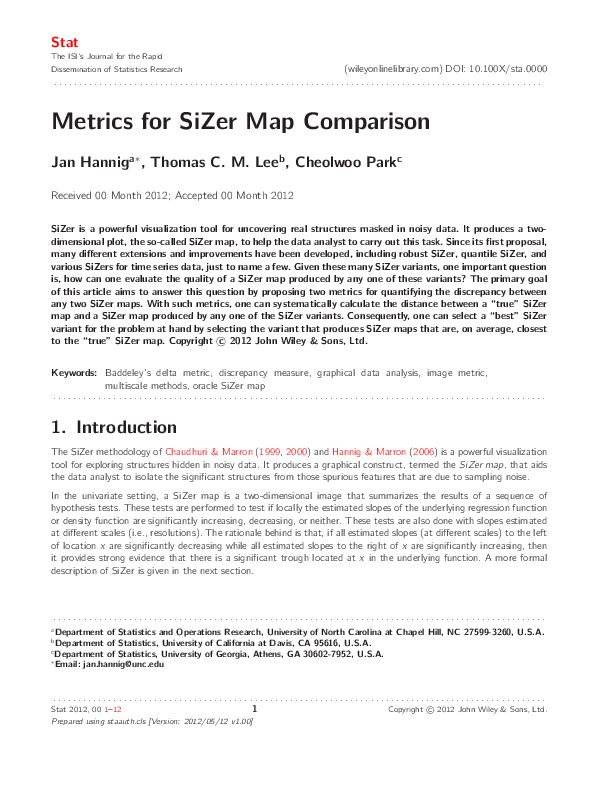 (PDF) Metrics for SiZer map comparison | Jan Hannig - Academia.edu