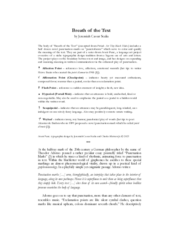 (PDF) Breath of the Text