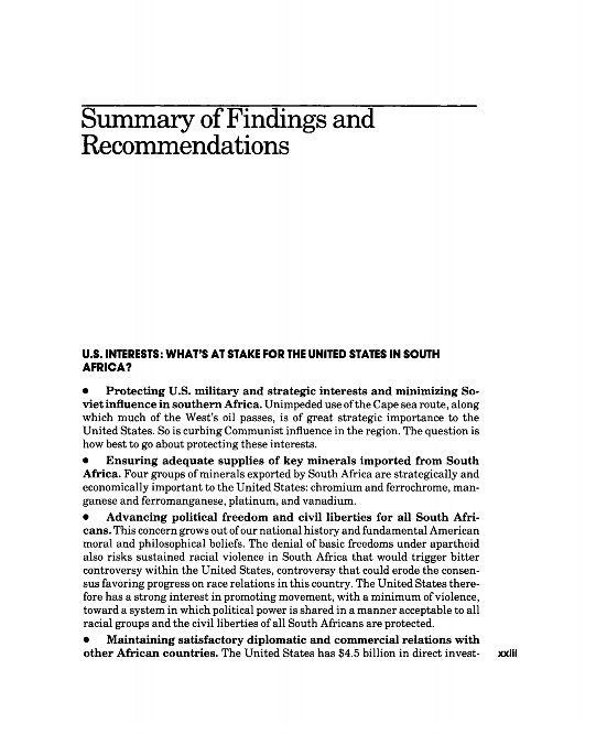 (PDF) Summary of Findings and Recommendations