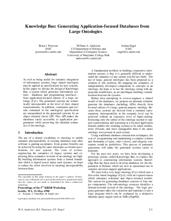 (PDF) Knowledge-Intensive Query Processing