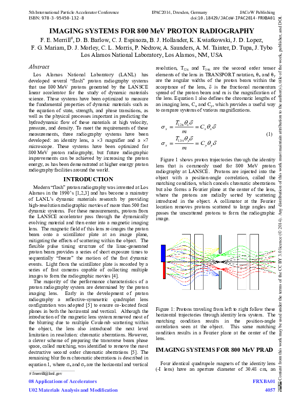 (PDF) Imaging Systems for 800 MeV Proton Radiography | Julian Lopez - Academia.edu