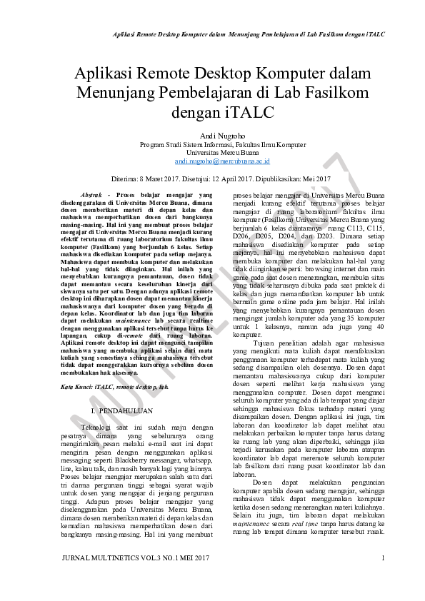 (PDF) Aplikasi Remote Desktop Komputer dalam Menunjang Proses Belajar ...