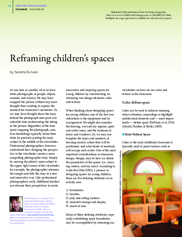 (PDF) Reframing Children's Spaces
