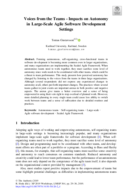 (PDF) Large Scale Agile Software Development