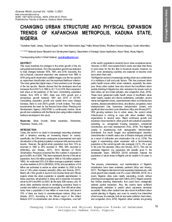 (PDF) Changing urban structure and physical expansion trends of ...