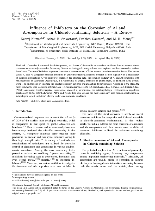 (PDF) Influence of Inhibitors on the Corrosion of Al and Al-composites ...