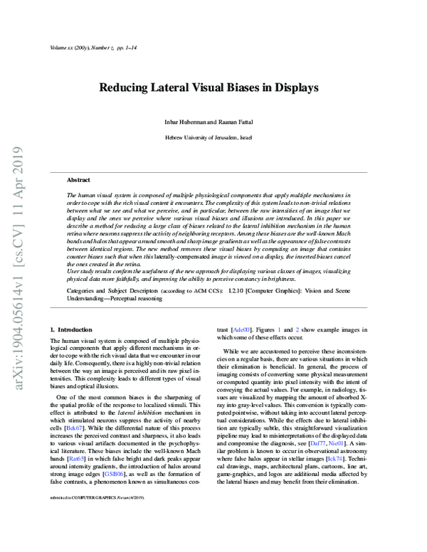 (PDF) Reducing Lateral Visual Biases in Displays | inbar huberman ...