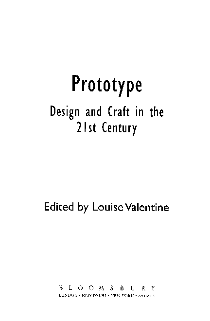 (PDF) Prototype : design and craft in the 21st century