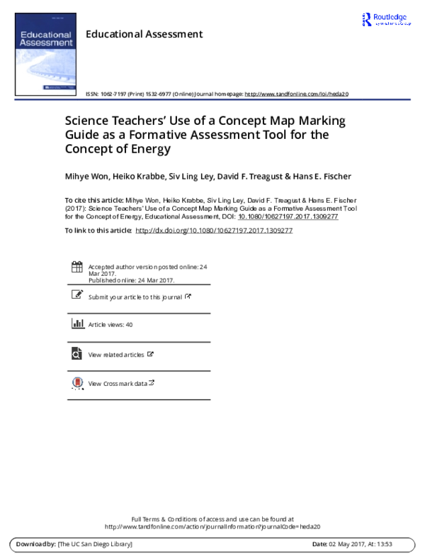 (PDF) Science Teachers’ Use of a Concept Map Marking Guide as a ...