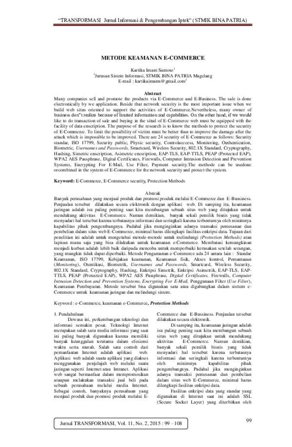 (PDF) Metode Keamanan E-Commerce