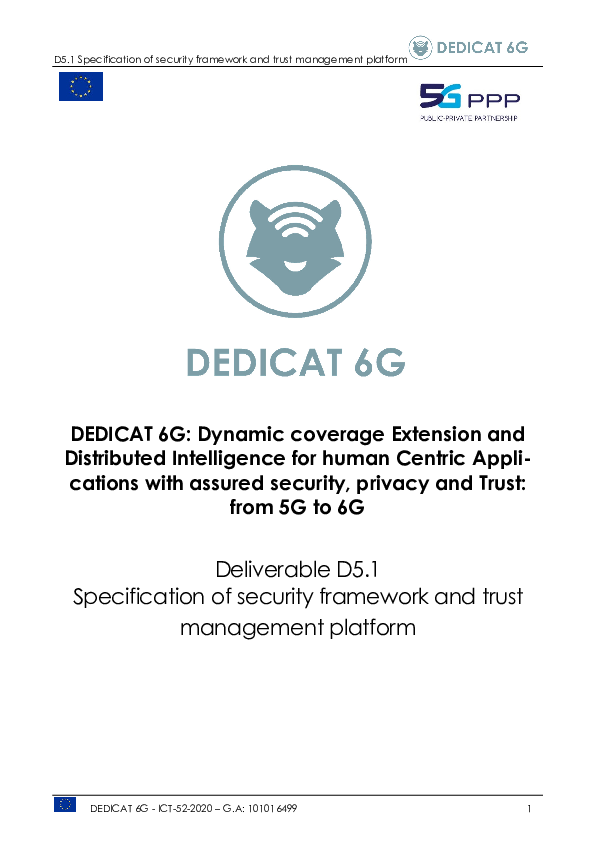 (PDF) Deliverable D5.1 Specification of security framework and trust ...