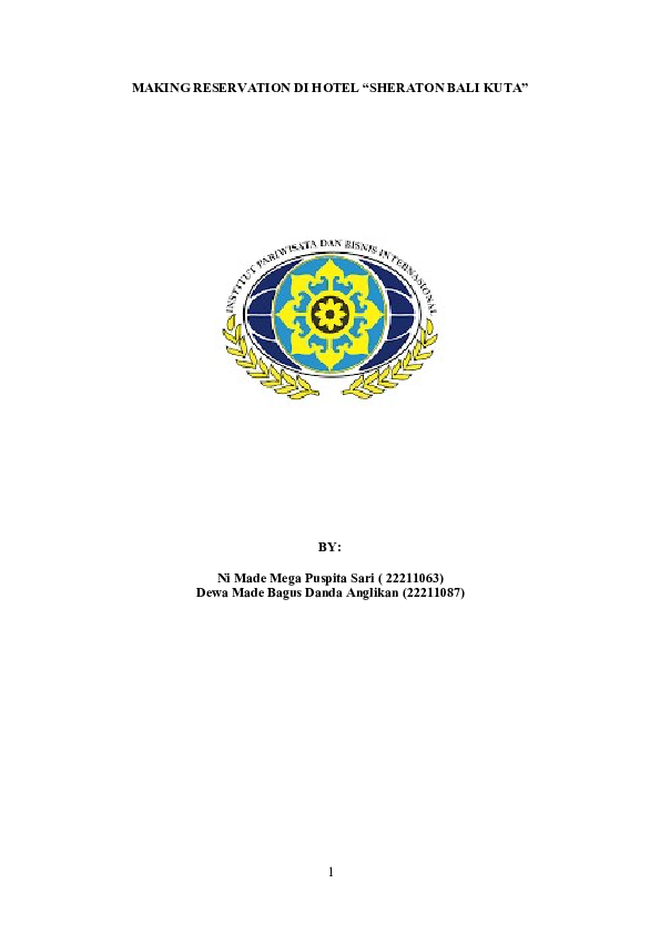 (DOC) Artikel Making Reservation