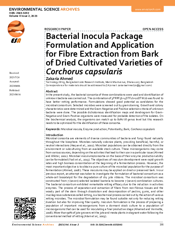 (PDF) Bacterial Inocula Package Formulation and Application for Fibre ...