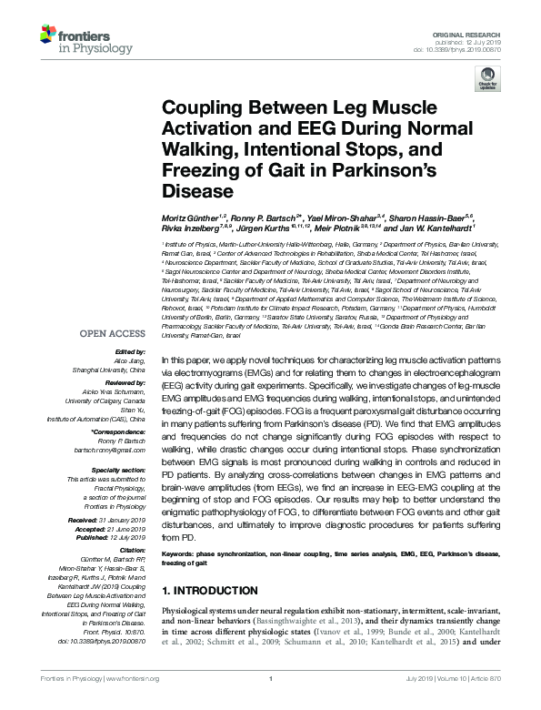 (PDF) Coupling Between Leg Muscle Activation and EEG During Normal ...