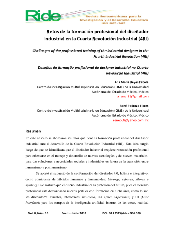 (PDF) Challenges of the professional training of the industrial ...