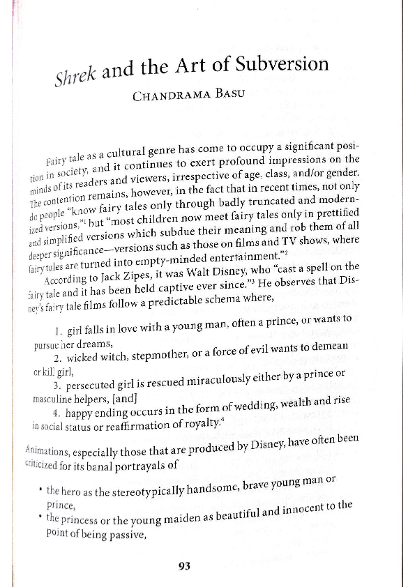 (PDF) Shrek and the Art of Subversion