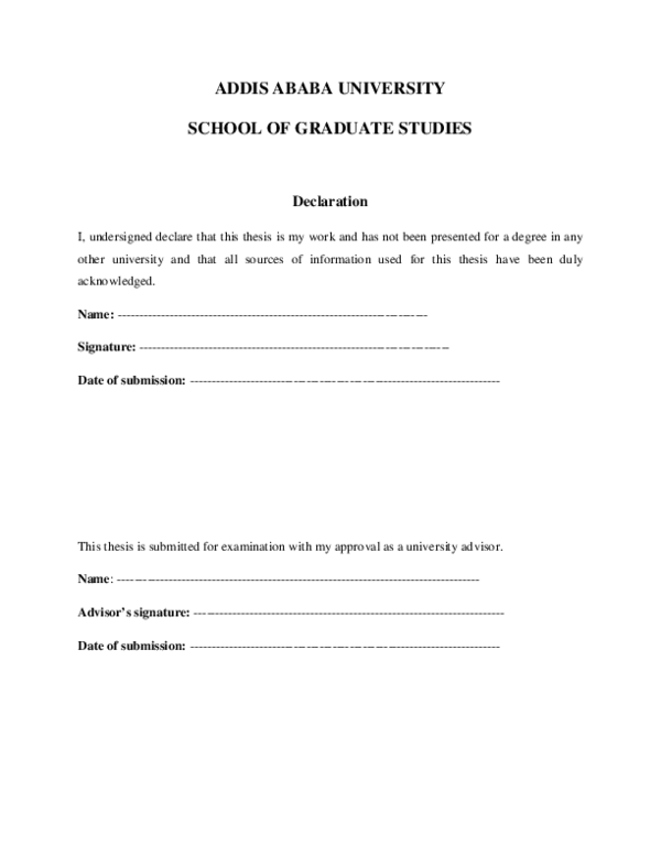 (PDF) Addis Ababa University School of Graduate Studies