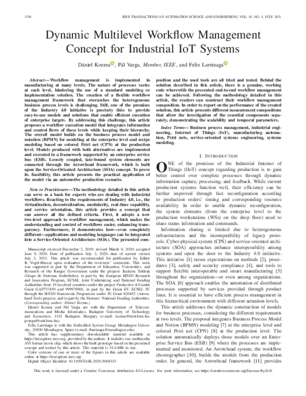 (PDF) Dynamic Multilevel Workflow Management Concept for Industrial IoT ...