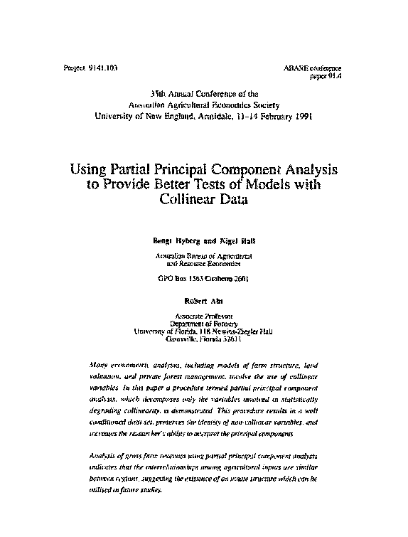 (PDF) Using Partial Principal Component Analysis to Provide Better ...