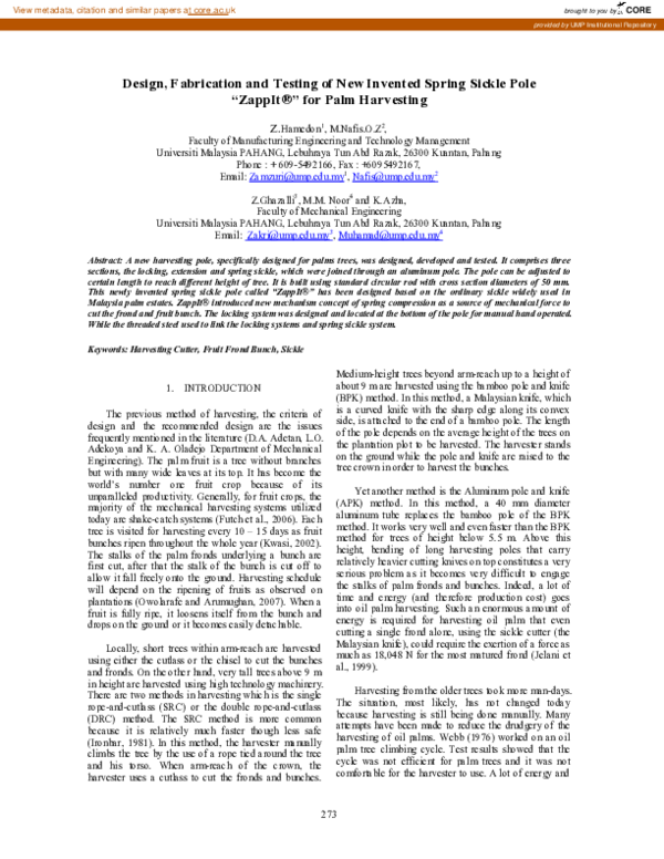 (PDF) Design, Fabrication and Testing of New Invented Spring Sickle ...