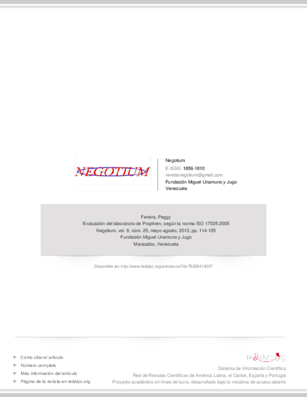 (PDF) Evaluación Del Laboratorio De Propilven, Según La Norma Iso 17025 ...