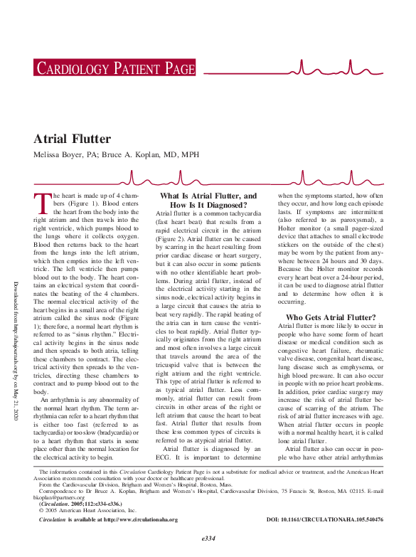 (PDF) Atrial Flutter