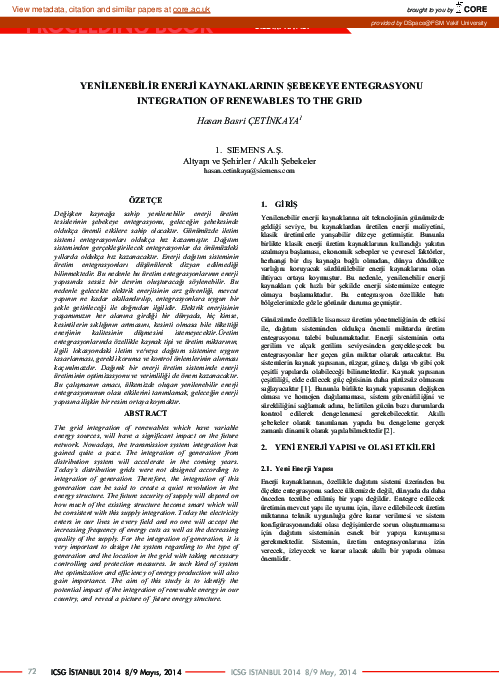 Pdf Integration Of Renewables To The Grid