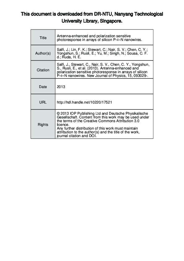 (PDF) Antenna-enhanced and polarization sensitive photoresponse in ...