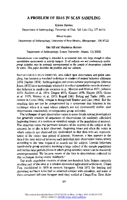 (PDF) A Problem of Bias in Scan Sampling