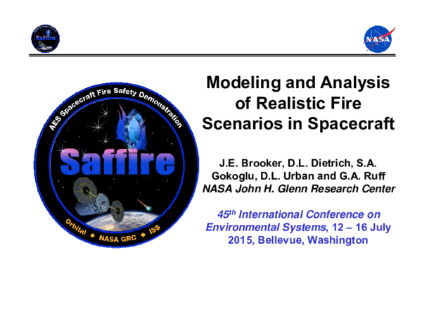 (PDF) Modeling Fire Scenarios in Spacecraft