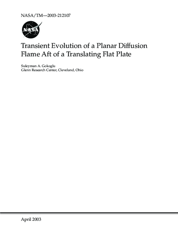 (PDF) Transient Evolution of a Planar Diffusion Flame Aft of a ...