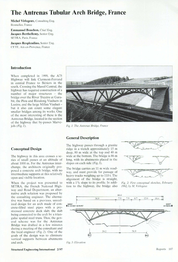 (PDF) The Antrenas Tubular Arch Bridge, France
