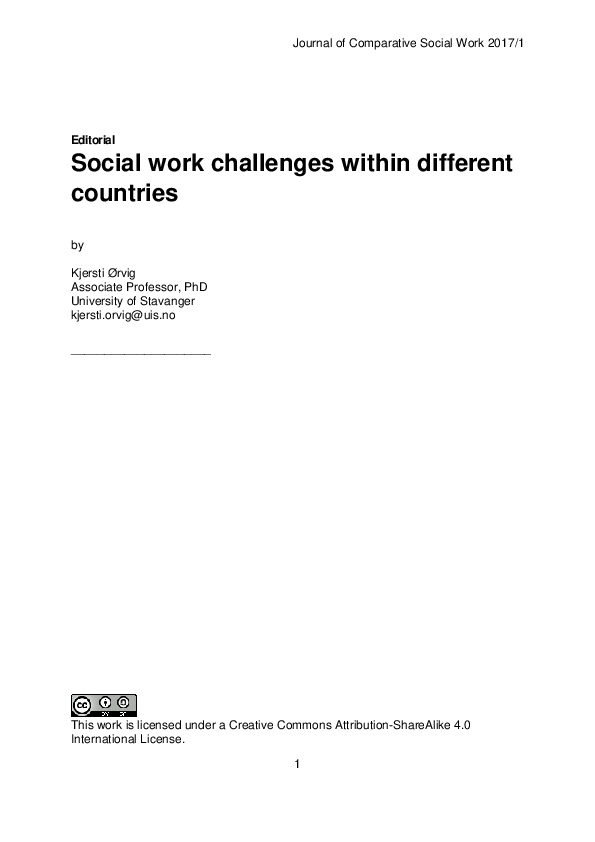 (PDF) Social work challenges within different countries