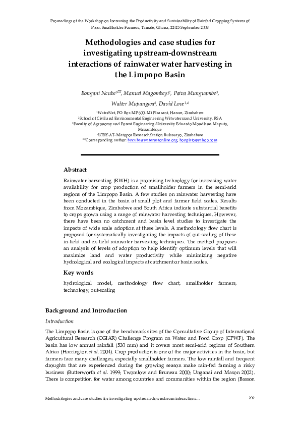 (PDF) Methodologies and case studies for investigating upstream-downstream interactions of ...