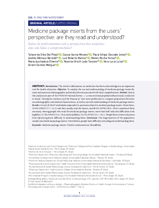 (PDF) Medicine package inserts from the users’ perspective: are they ...
