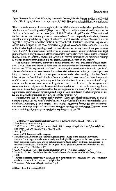(PDF) Legal Pluralism inthe Arab World, by Baudouin Dupret, Maurits Berger and Laila al-Zwaini ...
