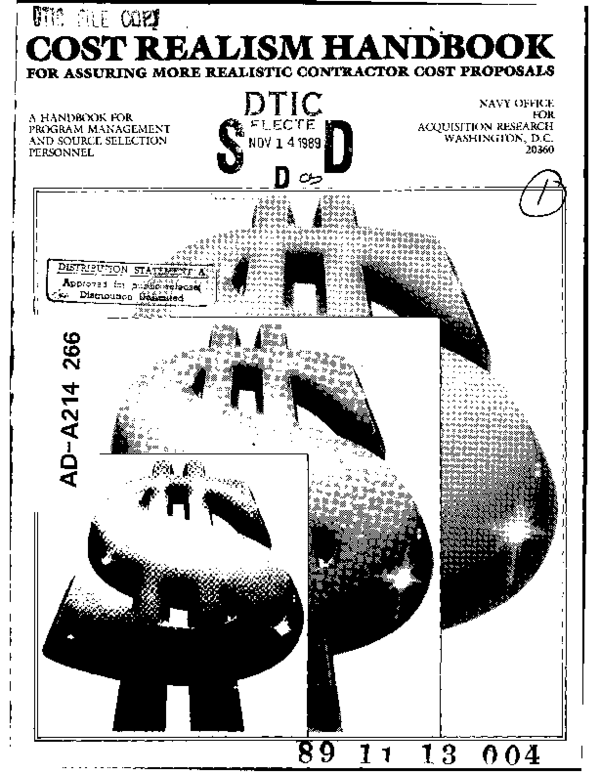 (PDF) Cost Realism Handbook for Assuring More Realistic Contractor Cost ...