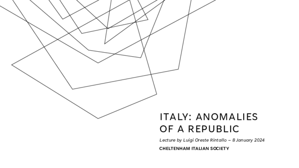 (PDF) ITALY: ANOMALIES OF A REPUBLIC